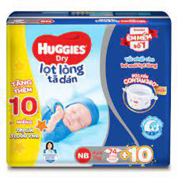 Bỉm tã dán sơ sinh Huggies size NB 74 miếng (dưới 5kg